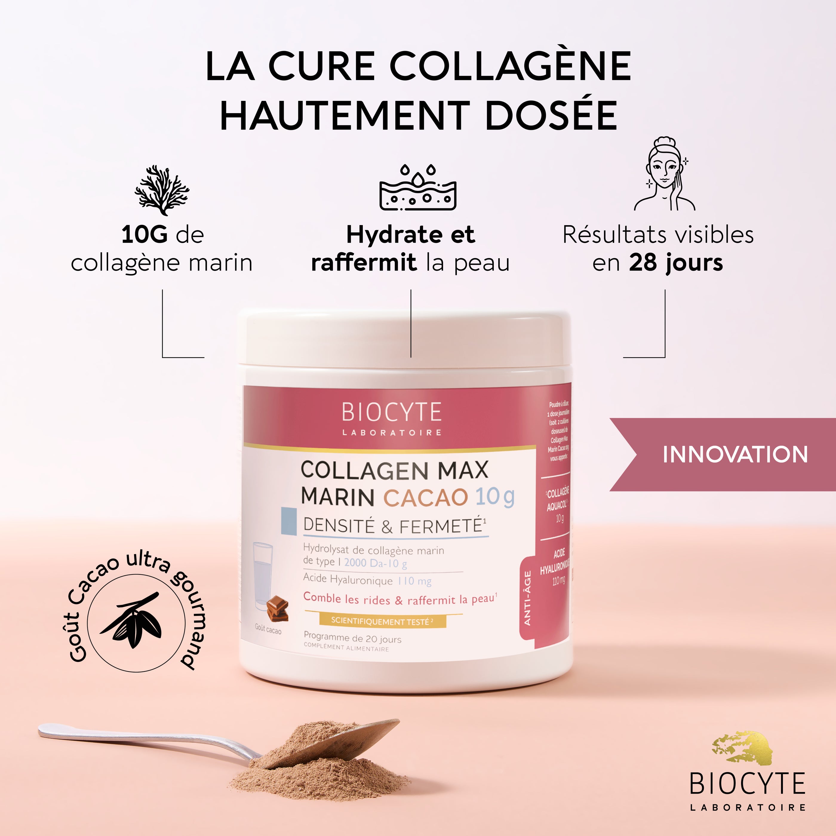 Collagen Max Marin 10 g breveté AQUACOL® | Raffermit la peau